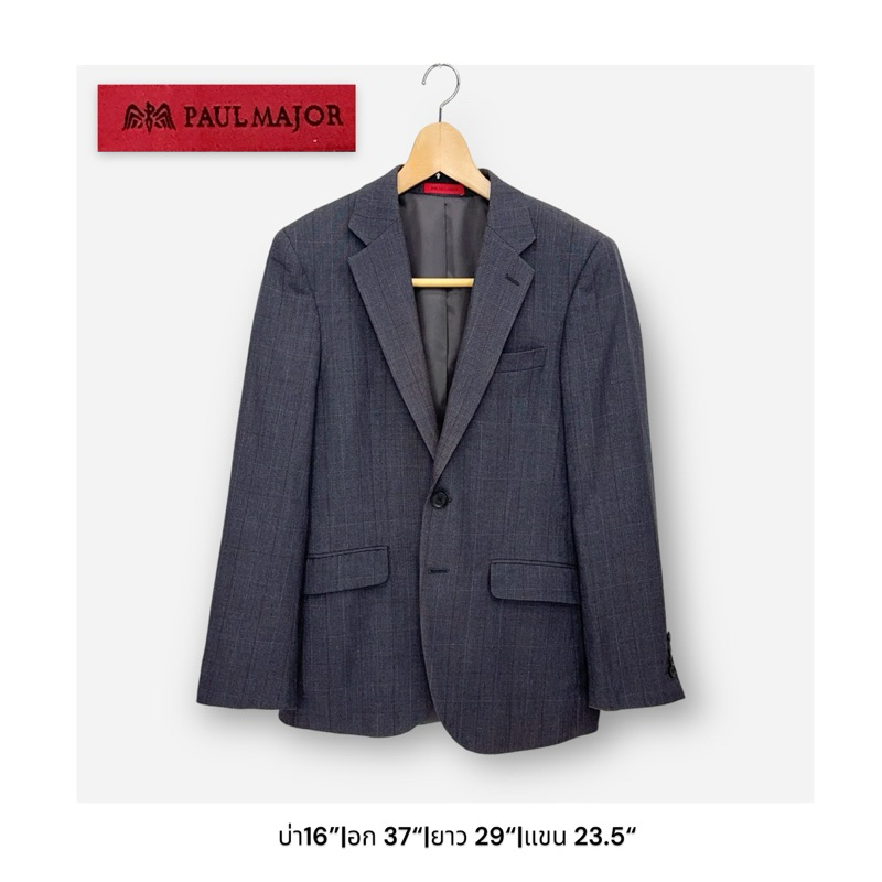 PAUL MAJOR Jacked suit GRAY CHECK Full Lined | Shopee Thailand