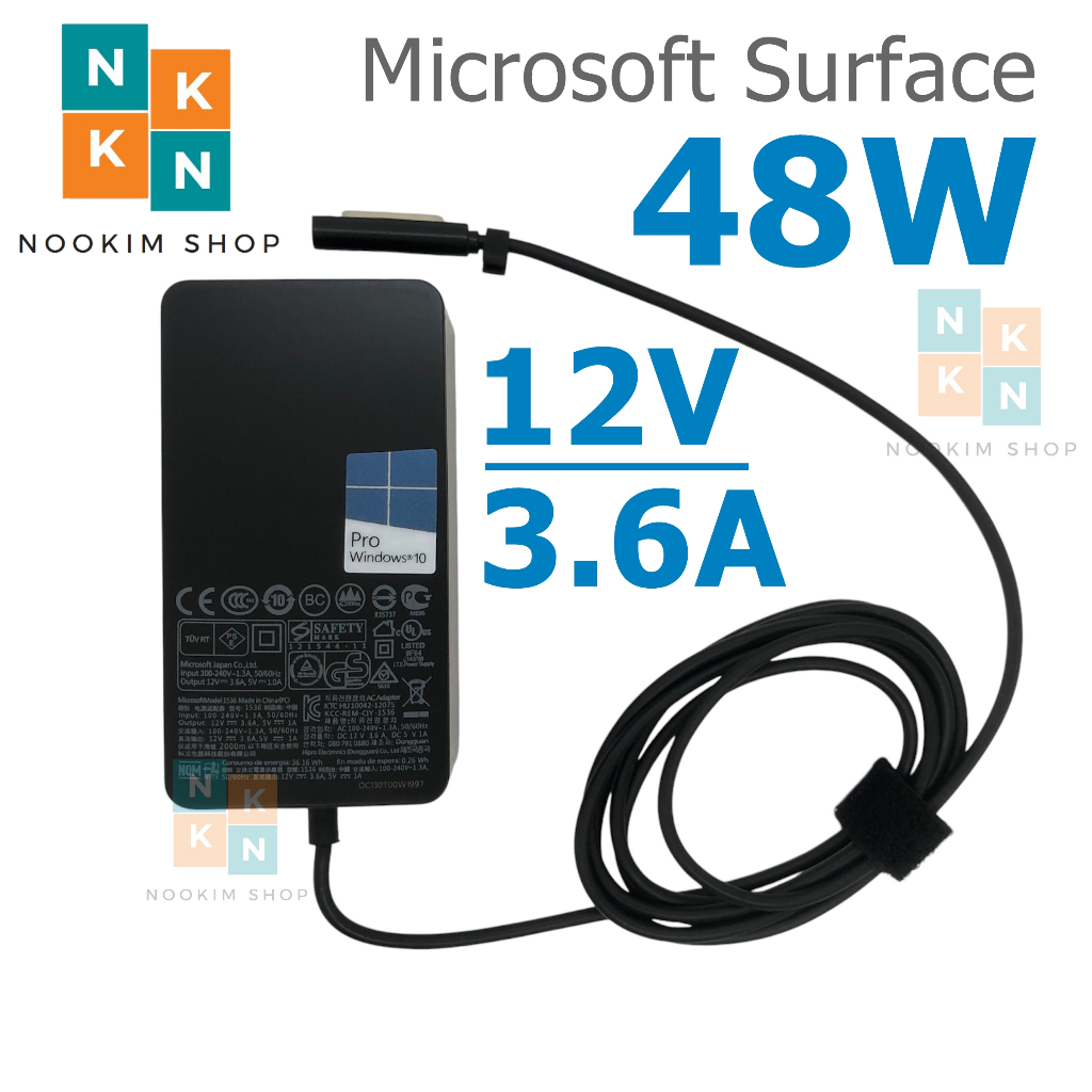 Microsoft Surface Adapter ของแท้ สำหรับ Surface Pro 1, Pro 2, Surface ...