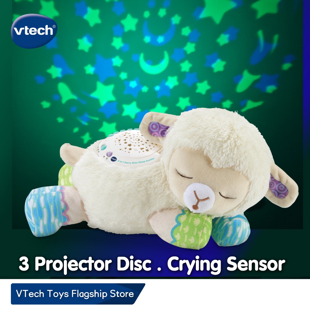 VTech Sheep Soothing Toys Light Projection Crying Sensor Crib toys New ...