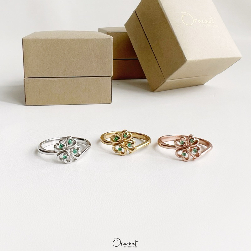 Wonder clover 100 H&A ring. (แหวนเงินแท้ใบโควเวอร์ 4 แฉก ใส่ลุยได้ไม่ ...