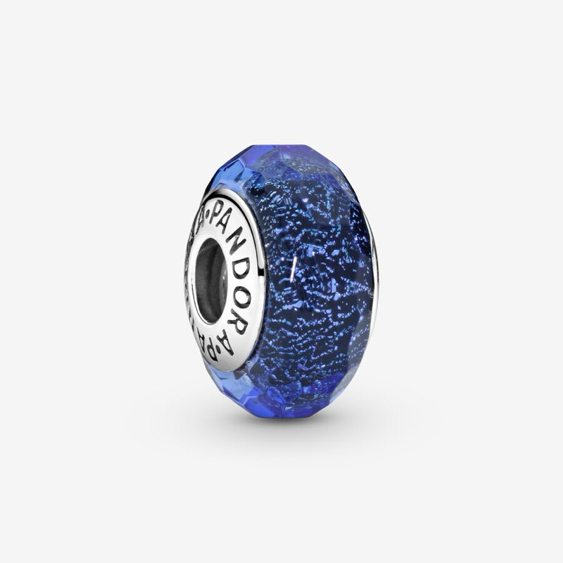 Pandora blue murano glass charm แพนโดร่ามูราโน่สีน้ำเงิน สุดฮิต ของแท้ ...