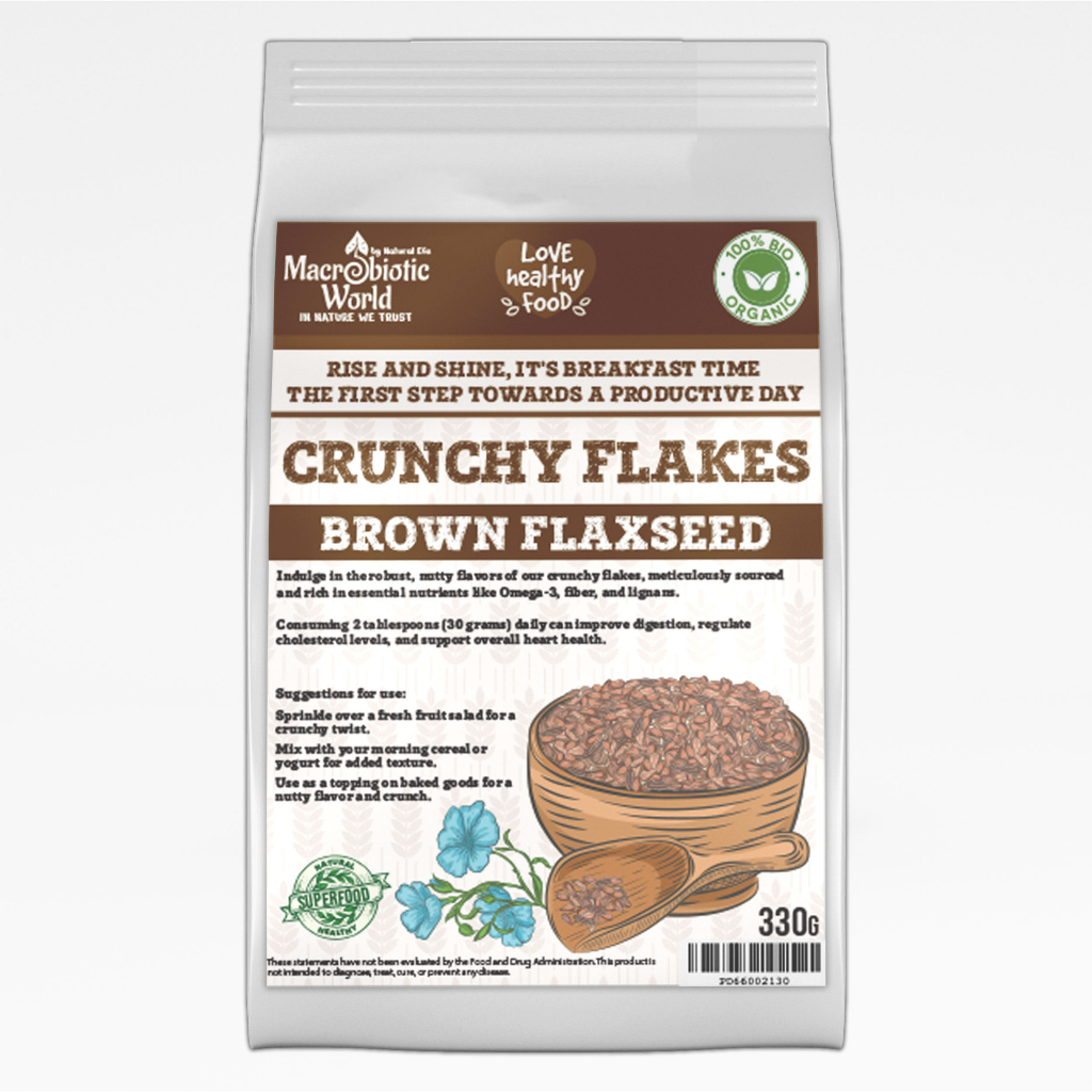 Organic/Bio Crunchy Brown Flaxseed Flakes | บราวด์ แฟลกซีด แฟล็กซ์ อบ ...