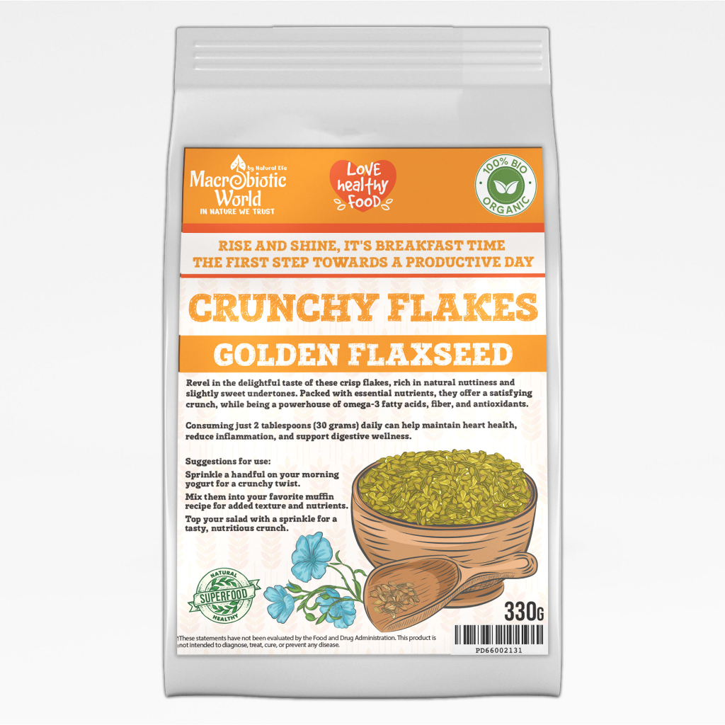 Organic/Bio Crunchy Golden Flaxseed Flakes | โกลด์เดิล แฟลกซีด แฟล็กซ์ ...