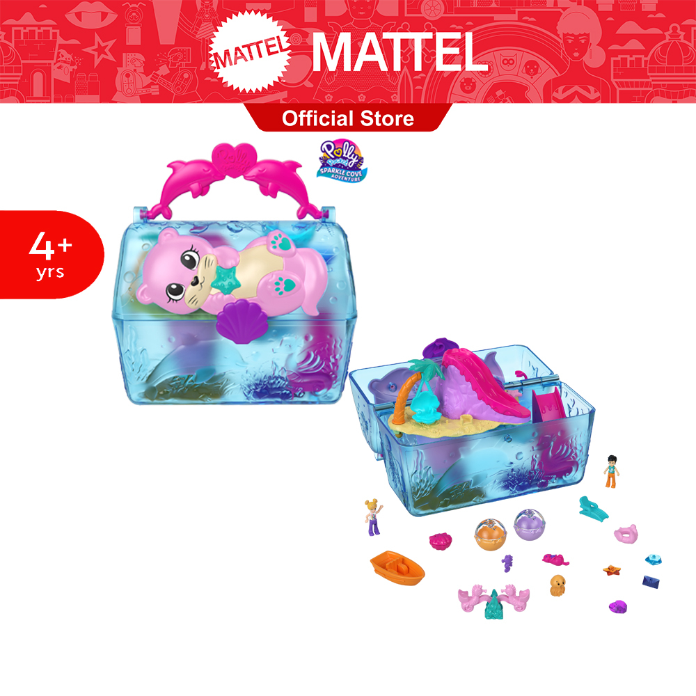 Polly Pocket Sparkle Cove Adventure Island Treasure Chest Playset พอล ...