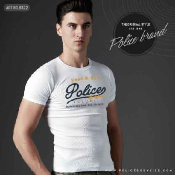 Police Bigsize ทรง Slim fit พอดีตัว สีขาว,ดำ,เทา ใส่ได้ทั้งผู้ชาย/ผู้หญิง | Shopee Thailand