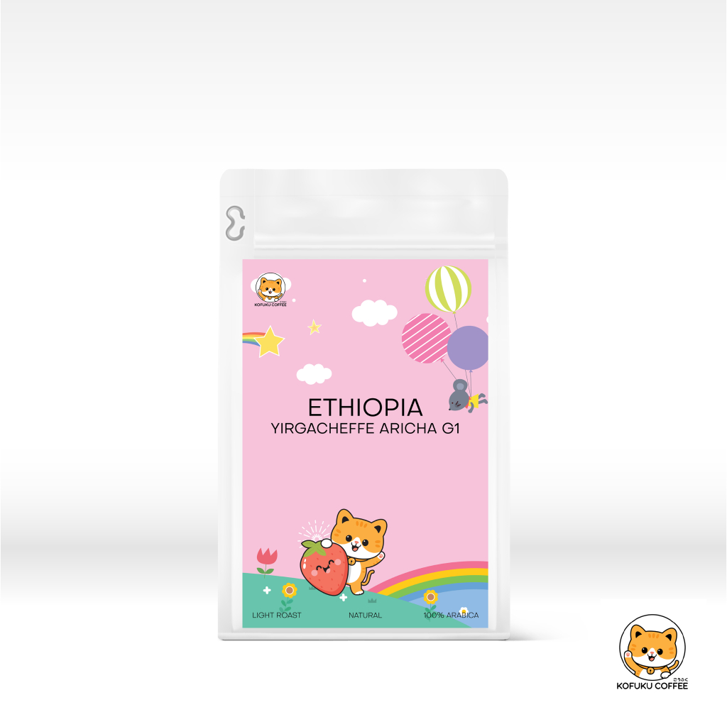 KOFUKU COFFEE เมล็ดกาแฟ Ethiopia Yirgacheffe Aricha Natural G1 คั่วอ่อน Light Roast ใหม่ล่าสุด ...