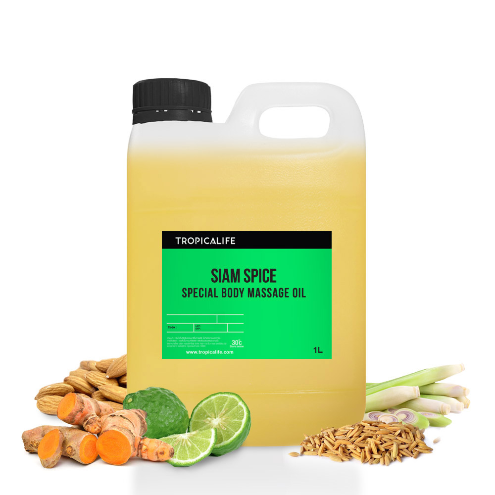 TROPICALIFE น้ำมันนวดตัวกลิ่นสยาม สไปซ์ ขนาด 1 ลิตร (SIAM SPICE SPECIAL ...