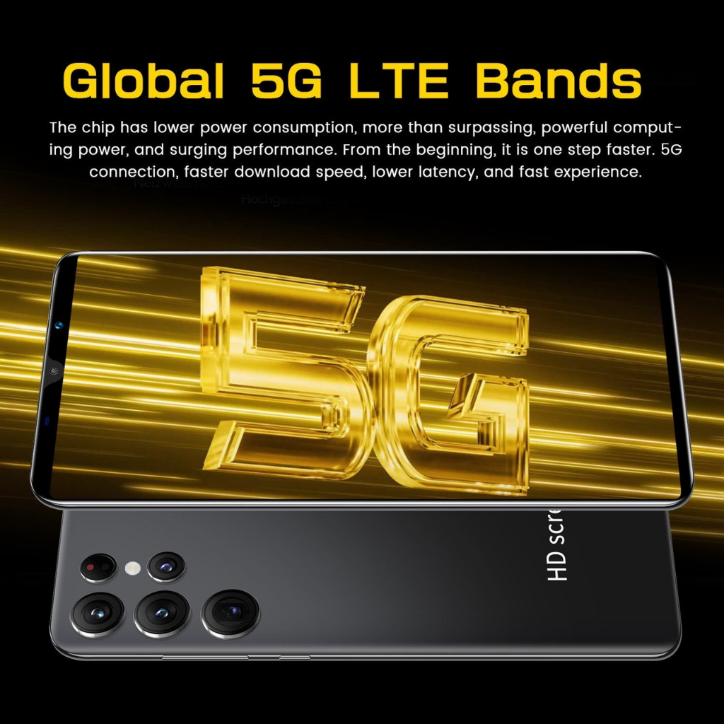 โทรศัพท์มือถือ S22 RAM 6GB ROM 128GB หน้าจอ6.5 อุปกรณ์ครบ แถมเคสใส ...