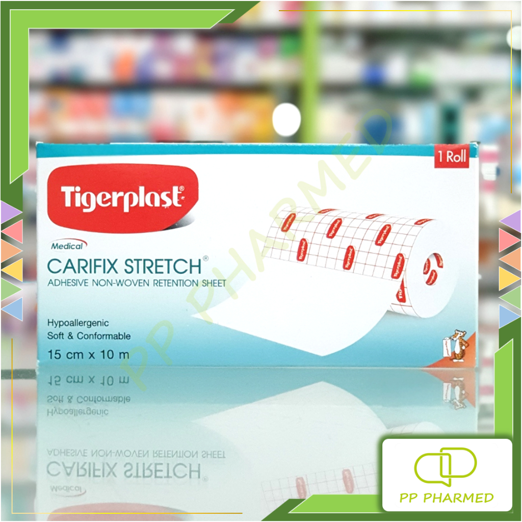 Tigerplast Carifix Stretch แผ่นปิดแผลผ้าใยสังเคราะห์ ชนิดม้วน 15cmx10m ...