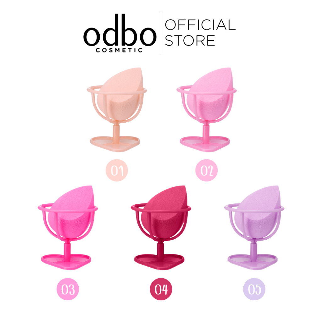 ODBO BEAUTY BLENDER OD8-195 ฟองน้ำลงรองพื้น พร้อมที่ตั้ง | Shopee Thailand