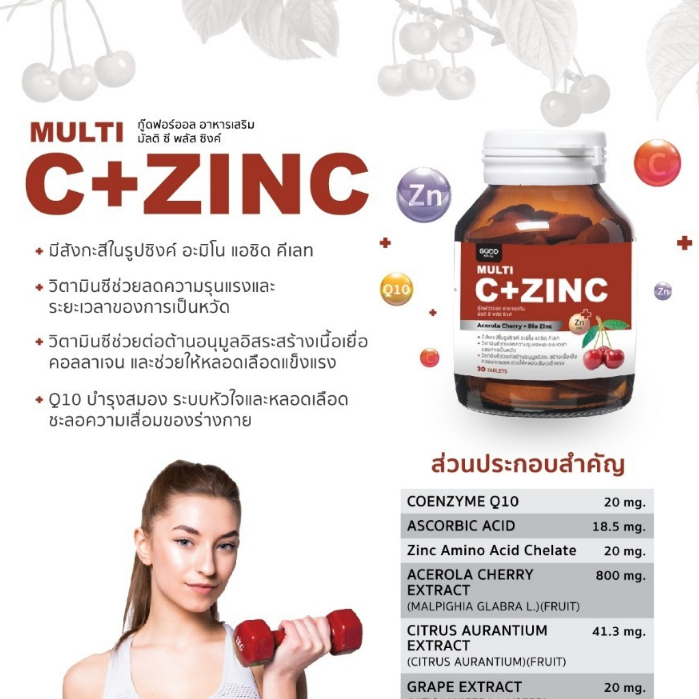 Muti C plus Zinc 30 Capsule วิตามินซีผสมซิงค์ | Shopee Thailand