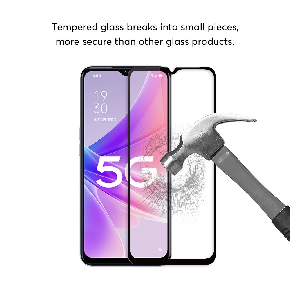 ฟิล์มกระจก 5D เต็มจอ For OPPO A18 A38 A55 A58 A78 A79 5G Temperedglass ...