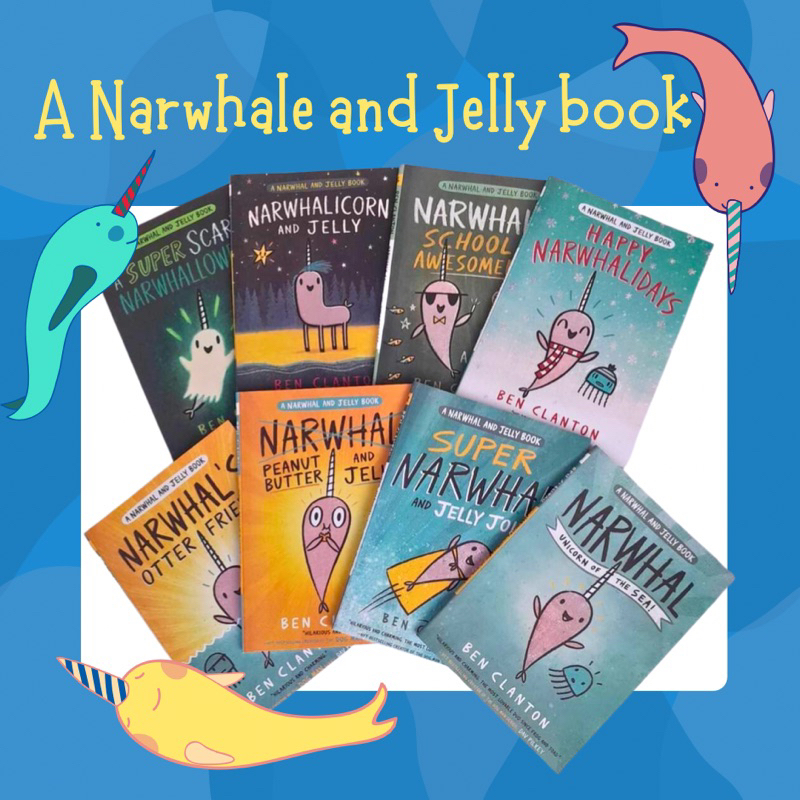 หนังสือชุด A Narwhal and Jelly Book ชุด 8 เล่ม **งานเกรด B รบกวนอ่านคำ ...