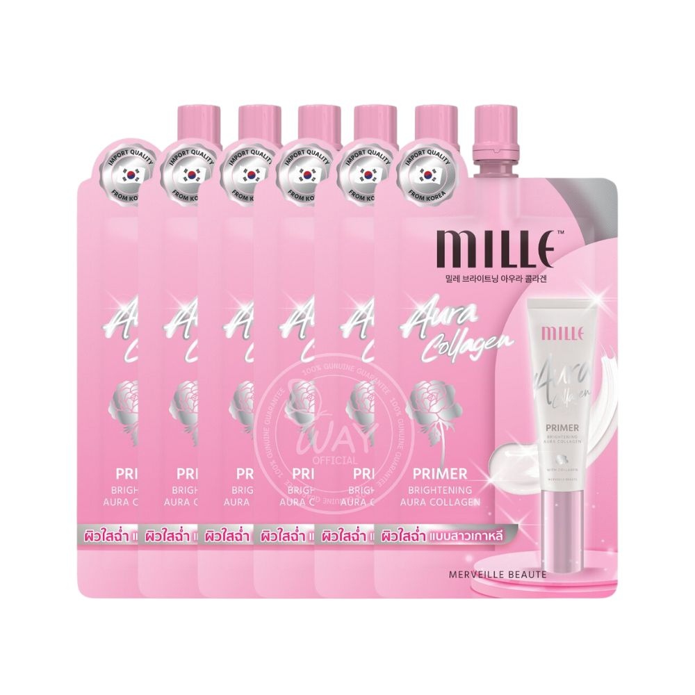 [กล่อง x6] มิลเล่ โทนอัพ เบส/ บีบี ครีม/ ฟาวเดชั่น/ ไพรเมอร์ 6g MILLE ...