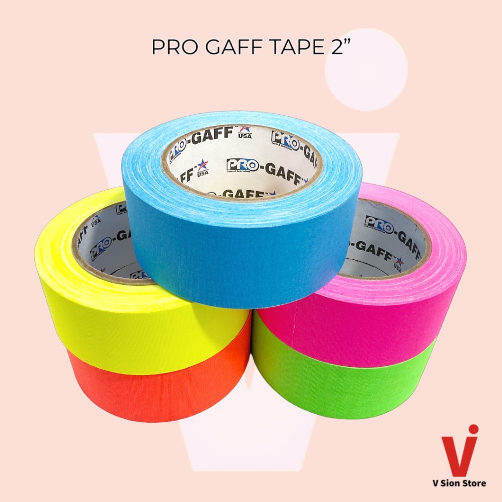 พร้อมส่ง PRO GAFF TAPE 2" Fluorescent Cloth Tape เทปผ้าคุณภาพสูงจาก USA | Shopee Thailand