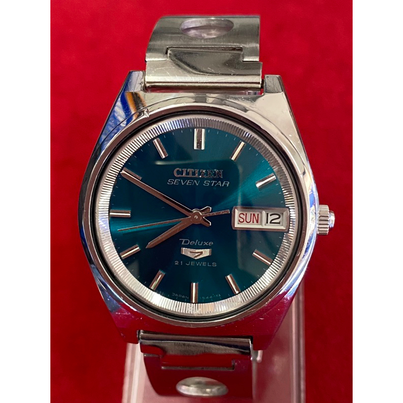 CITIZEN SEVEN STAR Deluxe7 21 JEWELS Automatic ตัวเรือนสแตนเลส นาฬิกาผู้ชาย มือสองของแท้ ...