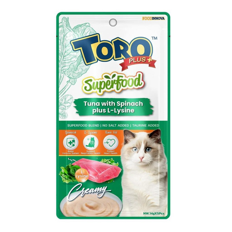 ขนมแมวเลีย Toro Toro Plus Super Food โทโร โทโร่ ขนาด 14g (1 ชิ้น ...