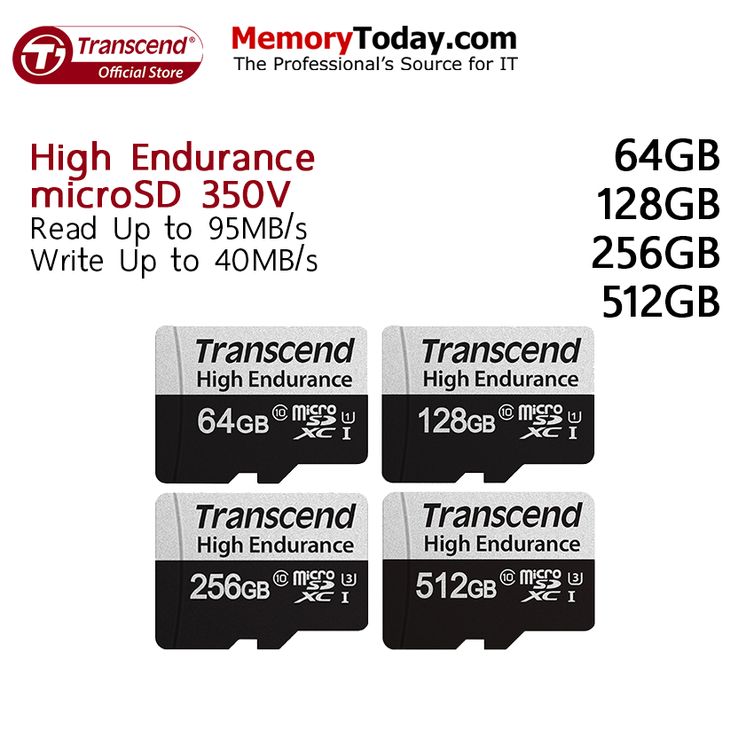 Transcend High Endurance microSD 350V เมมโมรี่การ์ดสำหรับ กล้องติด ...