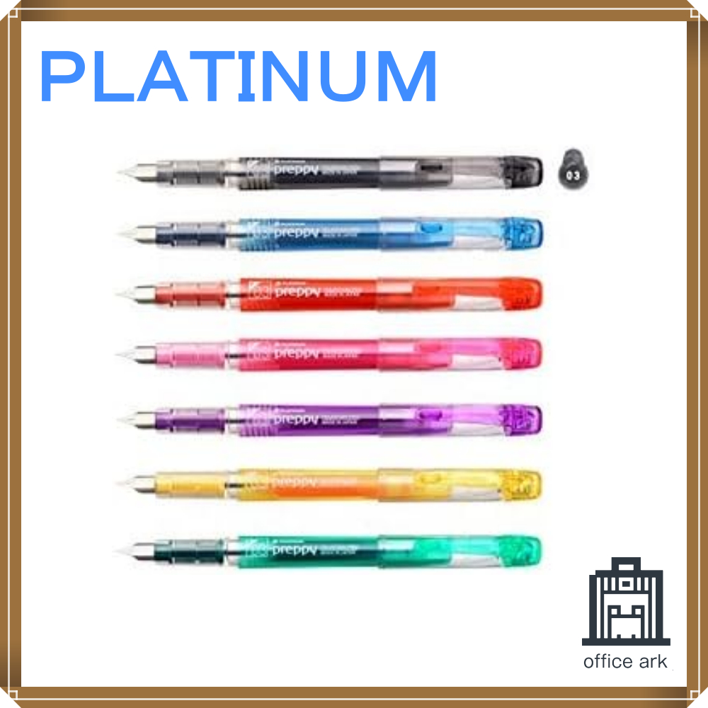 Platinum Fountain Pen Preppy 03 Fountain Pen 7 Color Set Fine Point ...