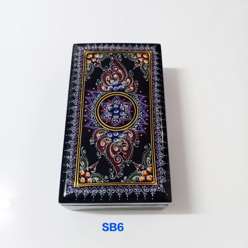 กล่อง เครื่องเขิน ล้านนา กล่องเครื่องประดับ หรือ ใส่ของจุกจิก งานเพ้นท์สี ล้านนาสไตล์ ลงลัก hand ...