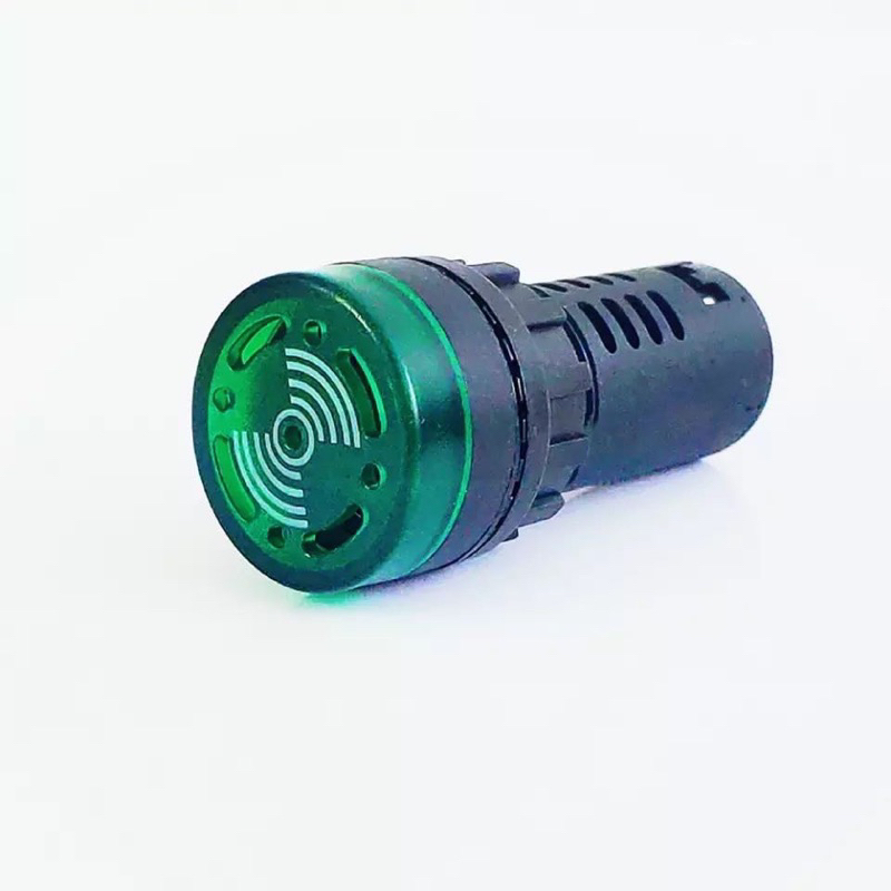 Pilot Lamp LED 22mm. Buzzer Green Light 220V ไพลอตแลมป์ แอลอีดี 22มม. ...