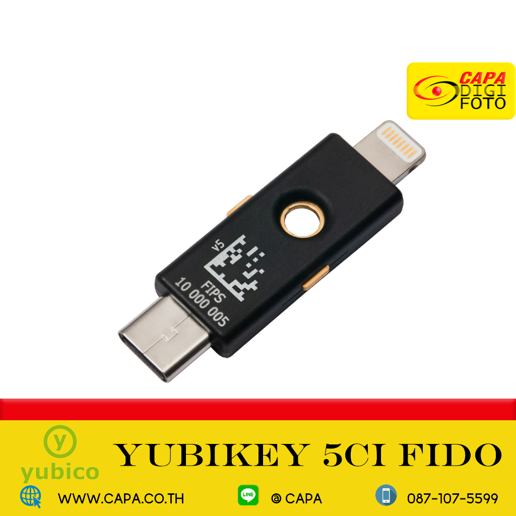 YubiKey 5Ci FIDO U2F FIDO2 Yubico Security Key 2FA | Shopee Thailand