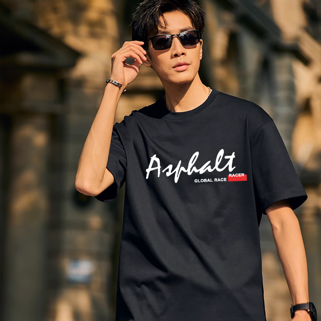 D471(พร้อมส่ง）เสื้อยืดแขนสั้ง สำหรับชายและหญิง.ลายแฟชั่งนานาชาติ ใส่ ...