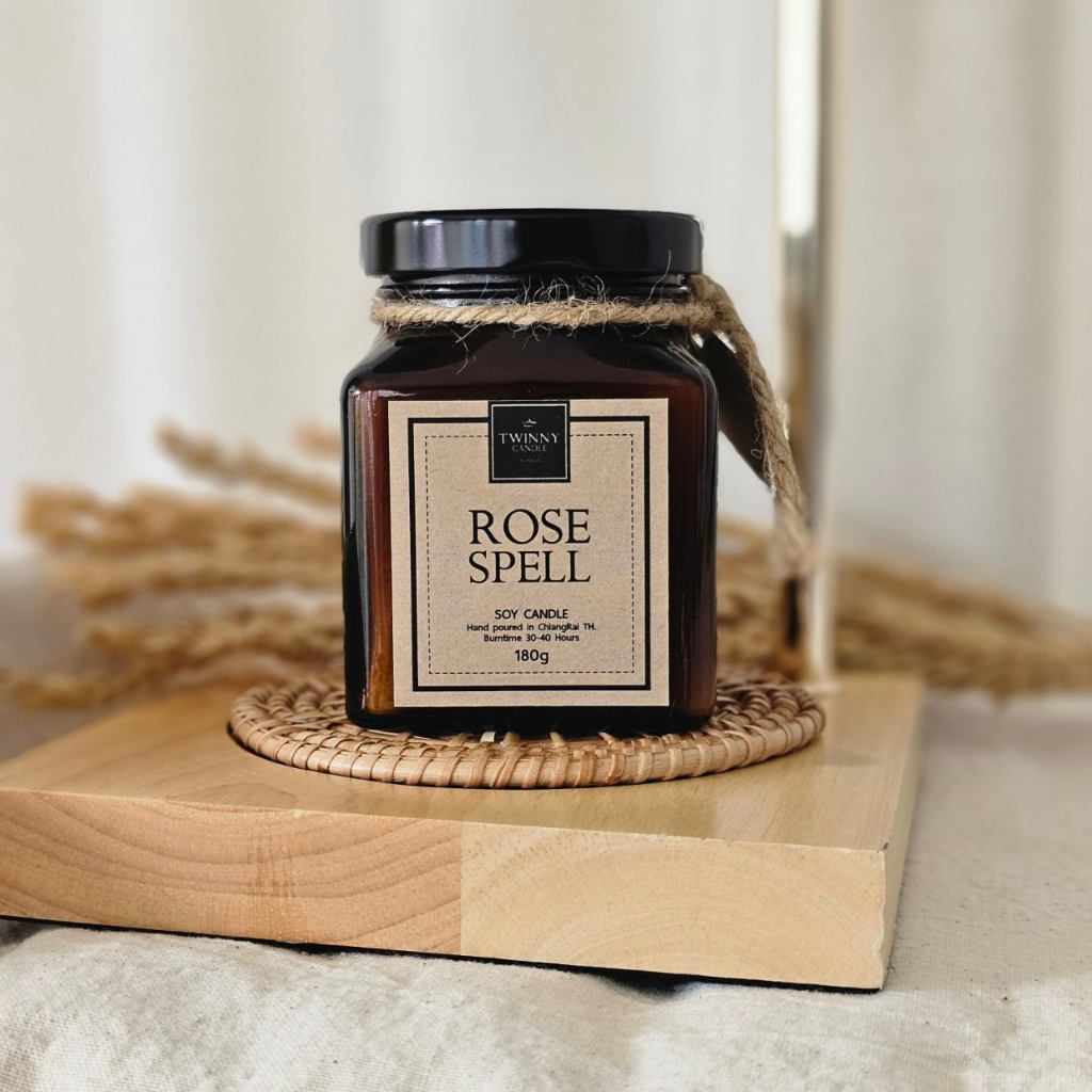 กลิ่น ROSE SPELL (เทียนหอมแบบจุดจากไส้เทียน - Single wick candles ...