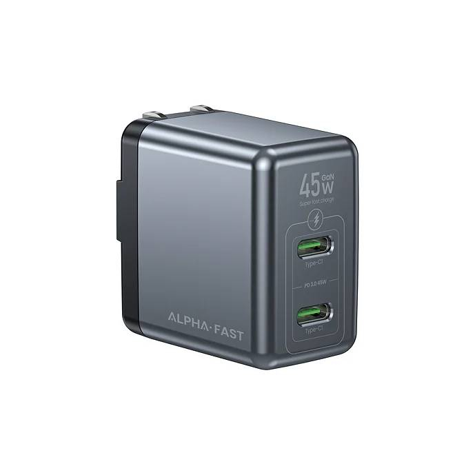[Alphax gan 45w ] Adapter Fast Charger หัวชาร์จเร็ว จ่ายไฟ PD45W ขา ...