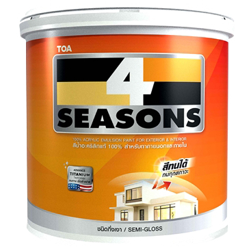 TOA 4 Seasons สีขาว 18 ลิตร ถังใหญ่ A1000 AG1000 สีทนได้ สีโฟร์ซีซั่น ...