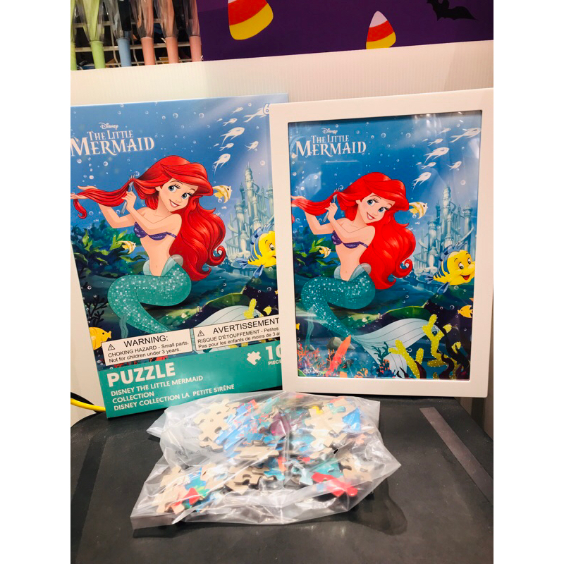จิ๊กซอว์ the little Mermaid 100ชิ้น พร้อมกรอบรูป ลิขสิทธิ์แท้จากminiso ...