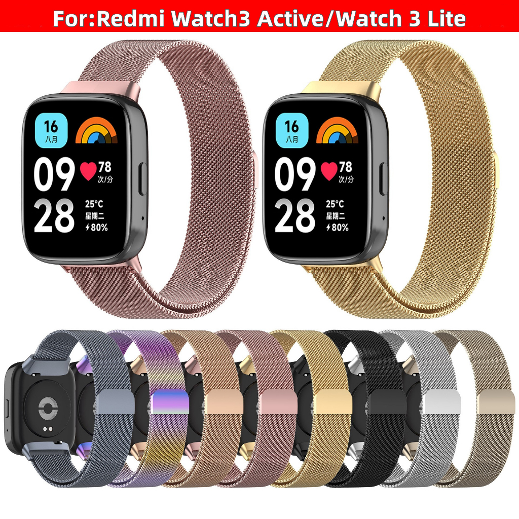 ในไทย สาย สําหรับXiaomi Redmi Watch3 activeนาฬิกา สาย สำรอง สายสแตนเลส ...