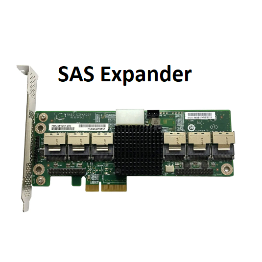 การ์ด HBA (IT Mode) + SAS Expander +Cable : LSI 9207-8i Controller Card ...