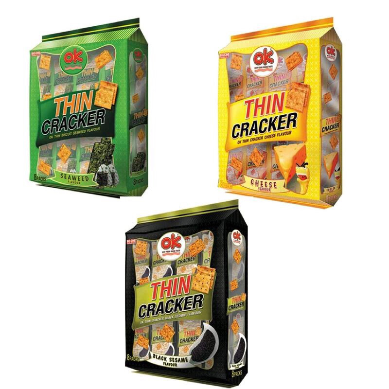 OK Thin Cracker โอเคแครกเกอร์แผ่นบาง มีให้เลือก 3 รสชาติ ทานคู่กาแฟ ...