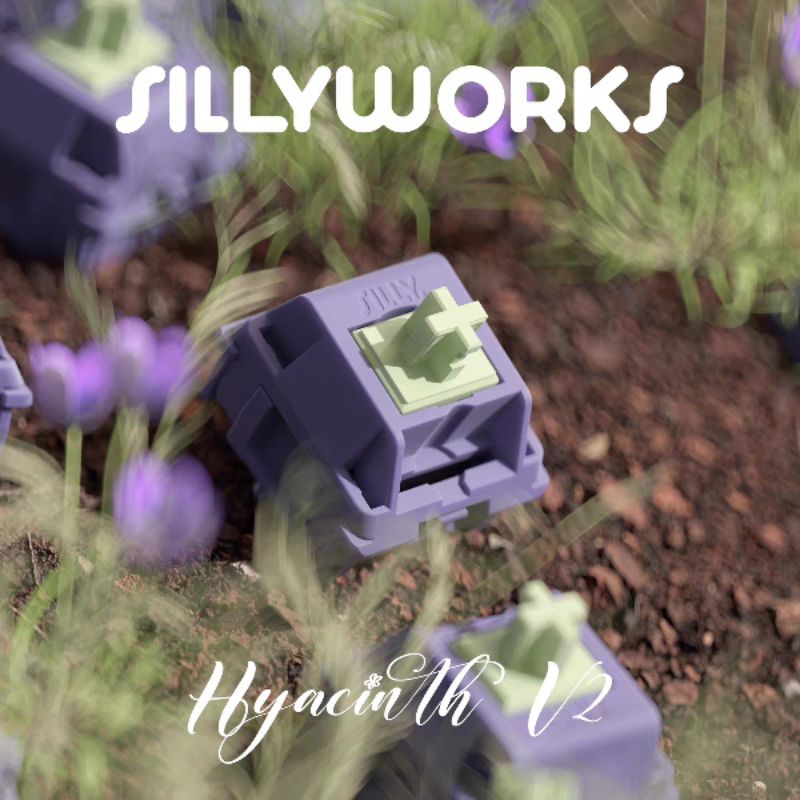 HMX Sillyworks Hyacinth V2 switch (10ชิ้น) linear สวิทช์ factory pre lubed สวิทช์คีย์บอร์ด เชิง ...