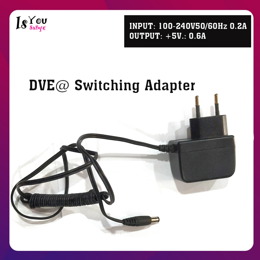 DVE Switching Adapter +5V 0.6A(มือสอง) | Shopee Thailand