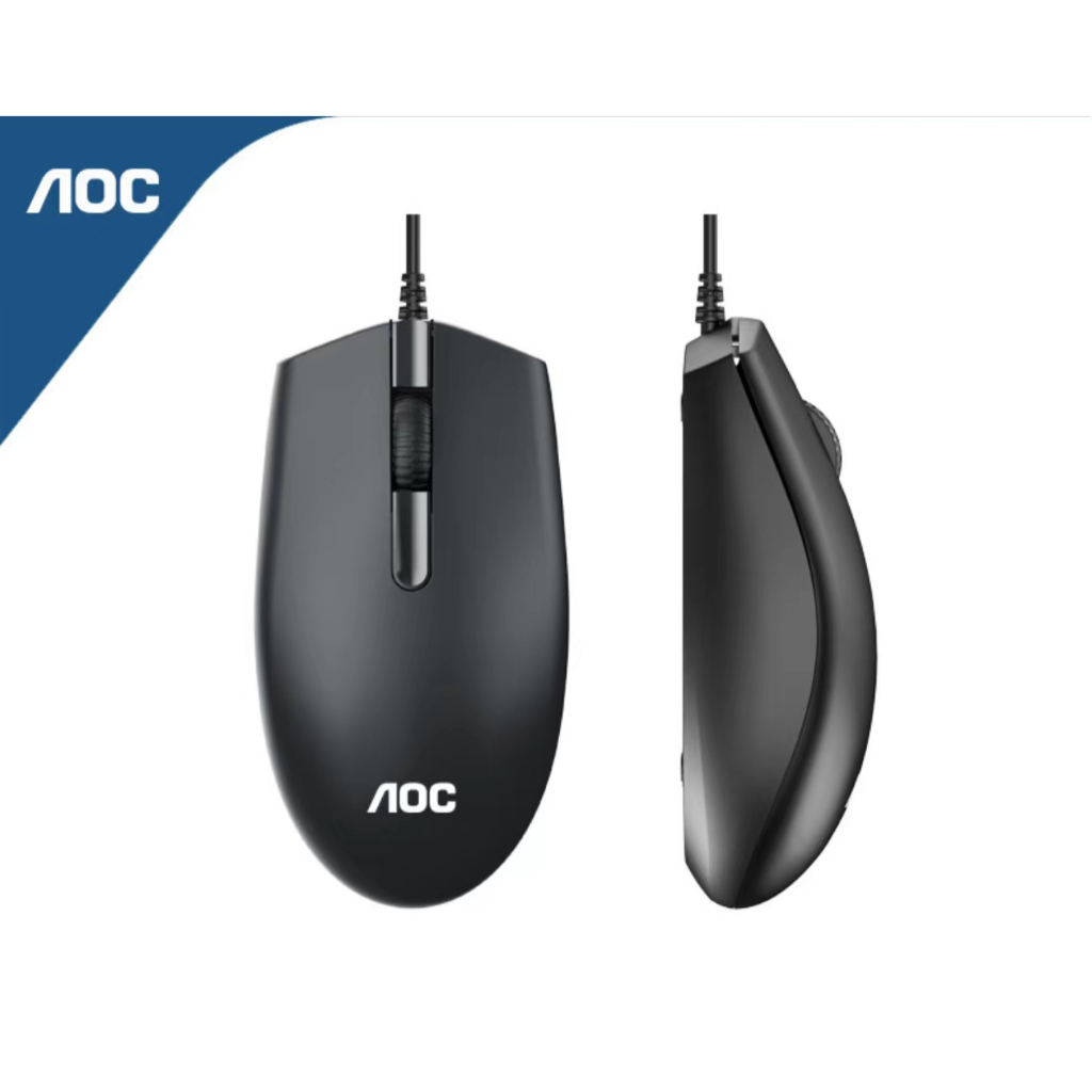 AOC MS100 แบบมีสาย USB เมาส์โฮมออฟฟิศธุรกิจคอมพิวเตอร์เดสก์ท็อปเมาส์ | Shopee Thailand