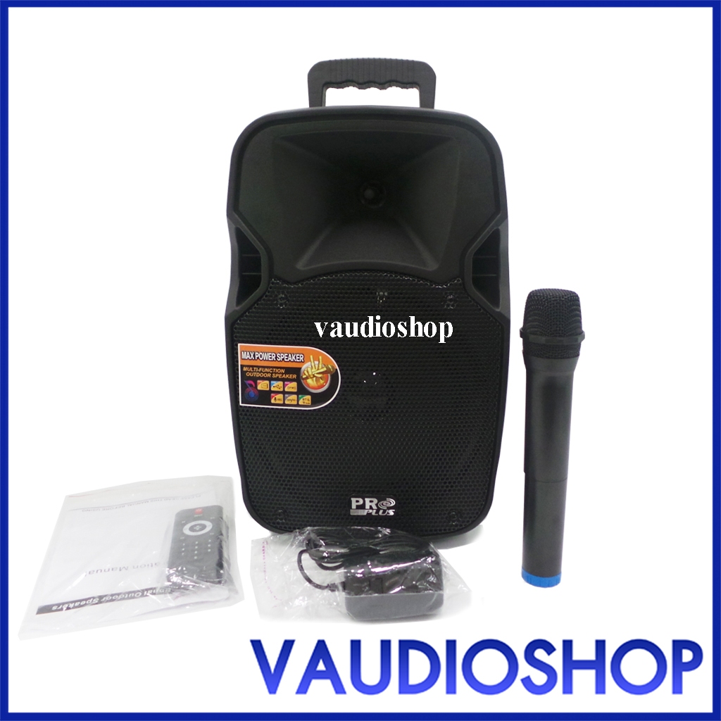 PROPLUS XA8 ตู้ลำโพงมีแอมป์ในตัว 8 นิ้ว PRO PLUS XA-8 (Bluetooth/USB/ไมค์ลอย 1 ตัว) โปรพลัส ...