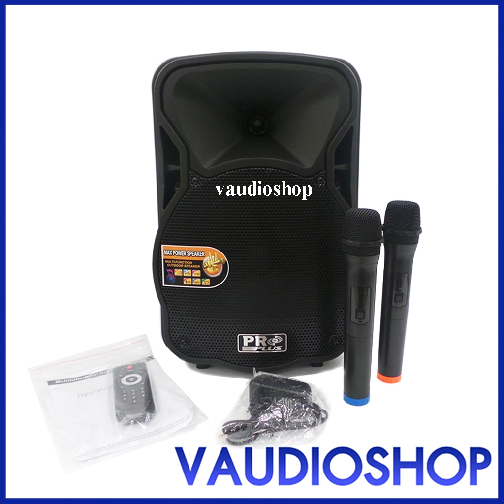 PROPLUS XA10 ตู้ลำโพงมีแอมป์ในตัว 10 นิ้ว PRO PLUS XA-10 (Bluetooth/USB/ไมค์ลอย 2 ตัว) โปรพลัส ...