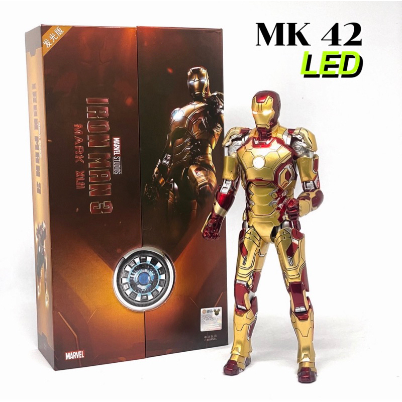 IRON MAN MK42 MK 42 ZD TOYS LED Ver. 1/10 Action Figure 18 cm (มีไฟ) | Shopee Thailand