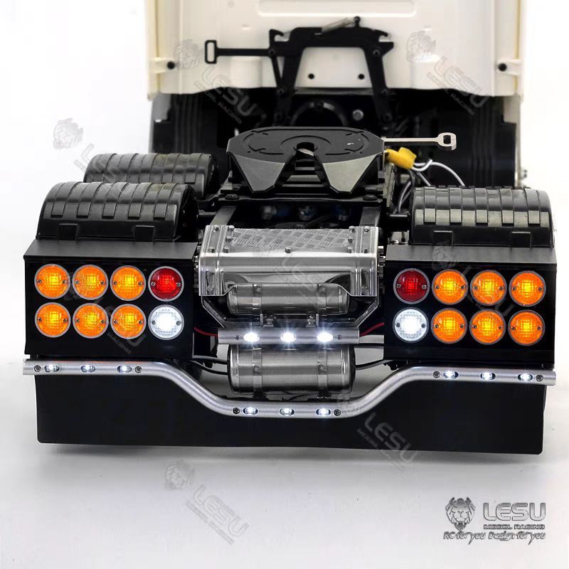 LESU Metal Rear Beam Taillight LED Air Tank for 1/14 TAMIYA RC Scania R620 R470 Tractor Truck ...