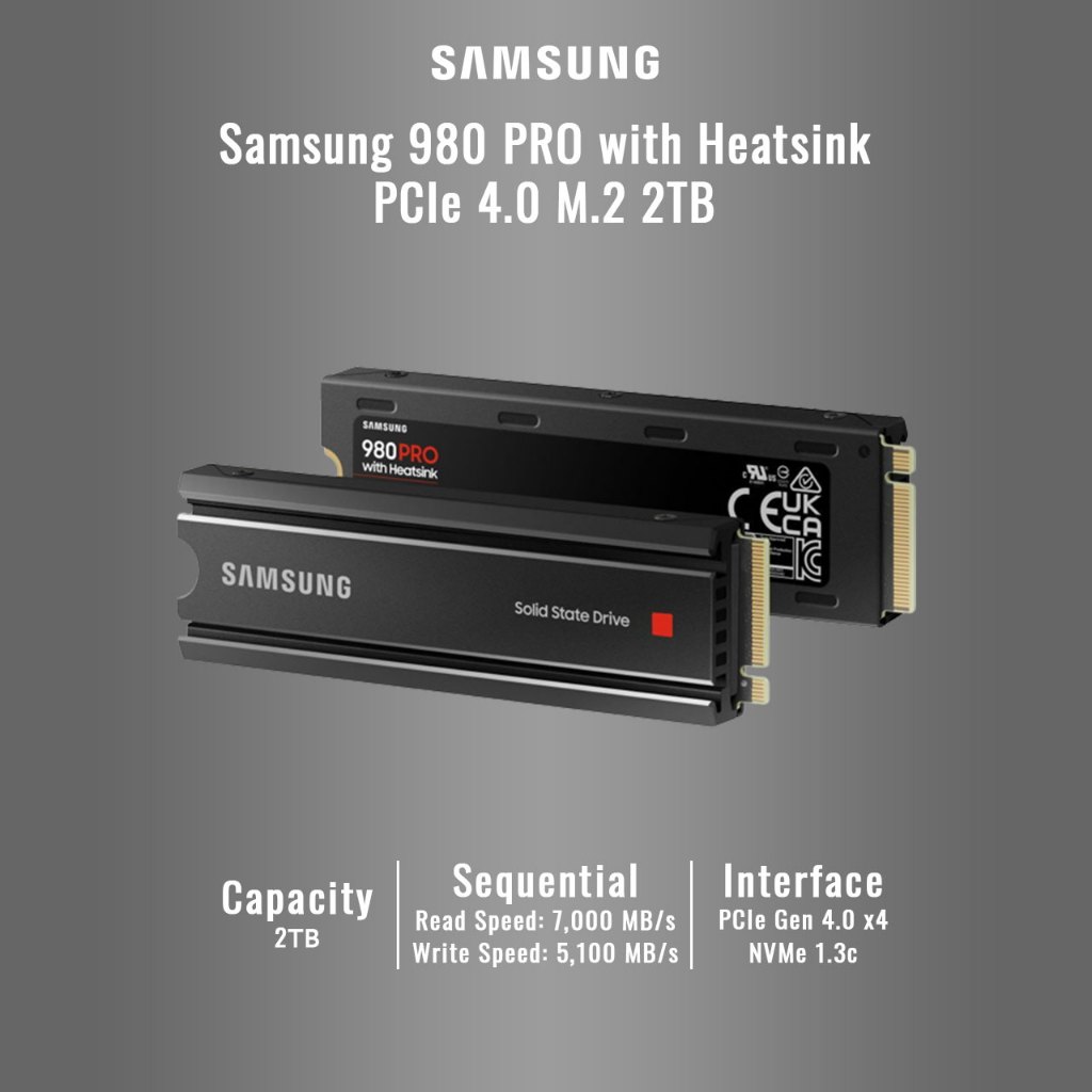 Samsung 2TB 980 PRO PCIe 4.0 x4 M.2 7,000 MB/s with Heatsink | Shopee ...