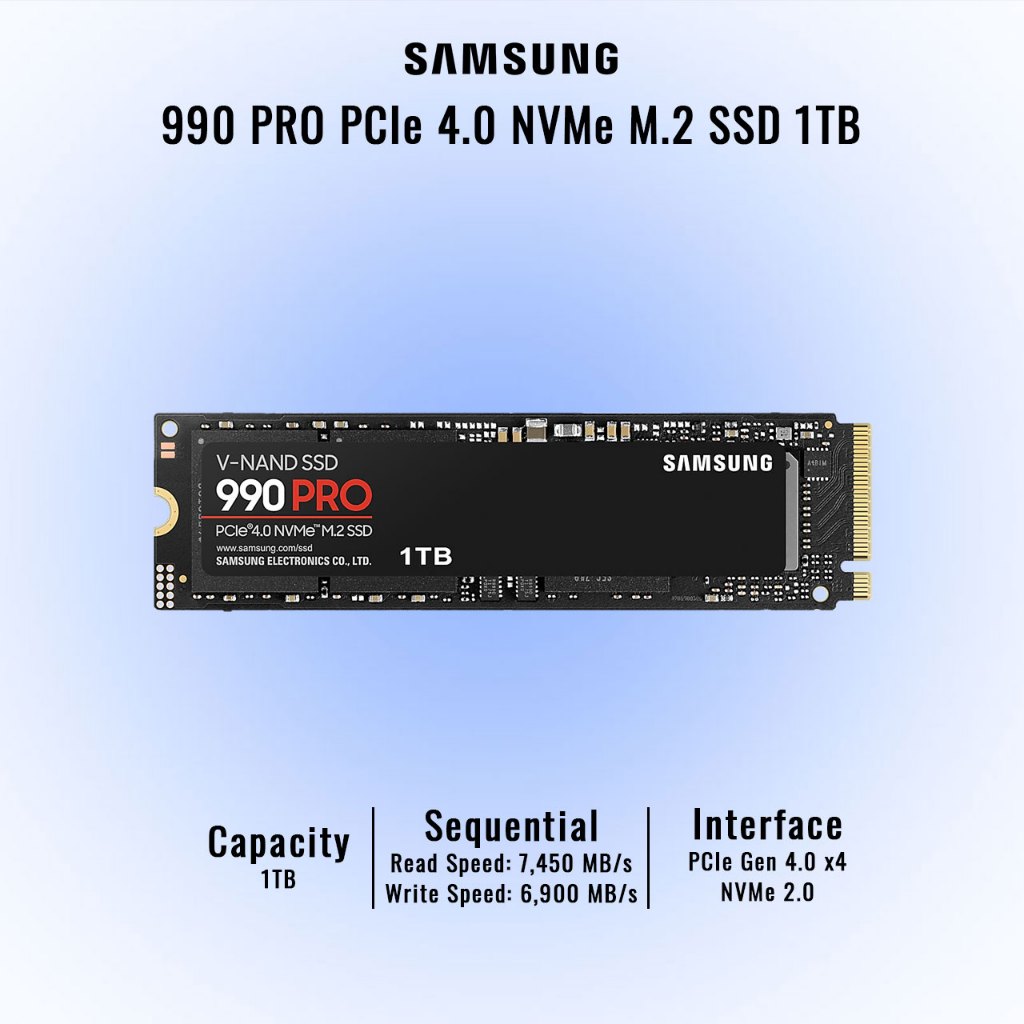 Samsung 1TB 990 PRO PCIe 4.0 x4 M.2 7,450/6,900 MB/s | Shopee Thailand