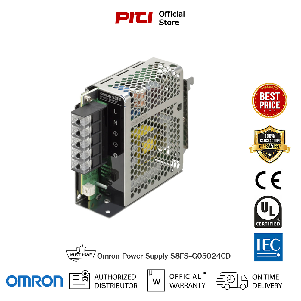 Omron S8FS-G05024CD Power Supply กำลังวัตต์ 50W แรงดันเอาท์พุต 24V กระแสเอาท์พุต 2.2A เพาเวอร์ ...