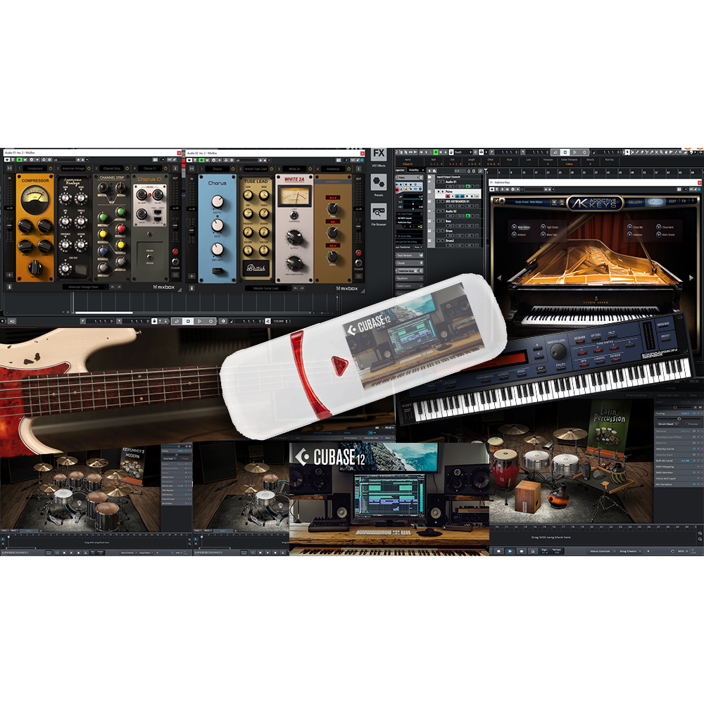 ทำเพลงแบบมืออาชีพด้วย Cubase 12 Pro พร้อมปลั๊กอิน กลอง .เบท/คีย์บอร์ด ...