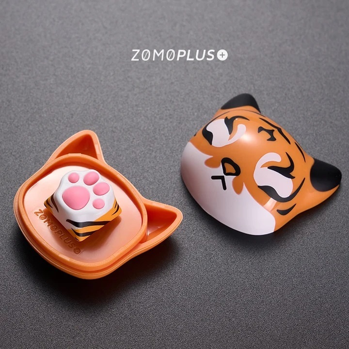 [ZM23] คีย์แคป ZOMOPLUS อุ้งเท้าแมว ลายเสือ Tiger ZOMO Artisan Keycap ...