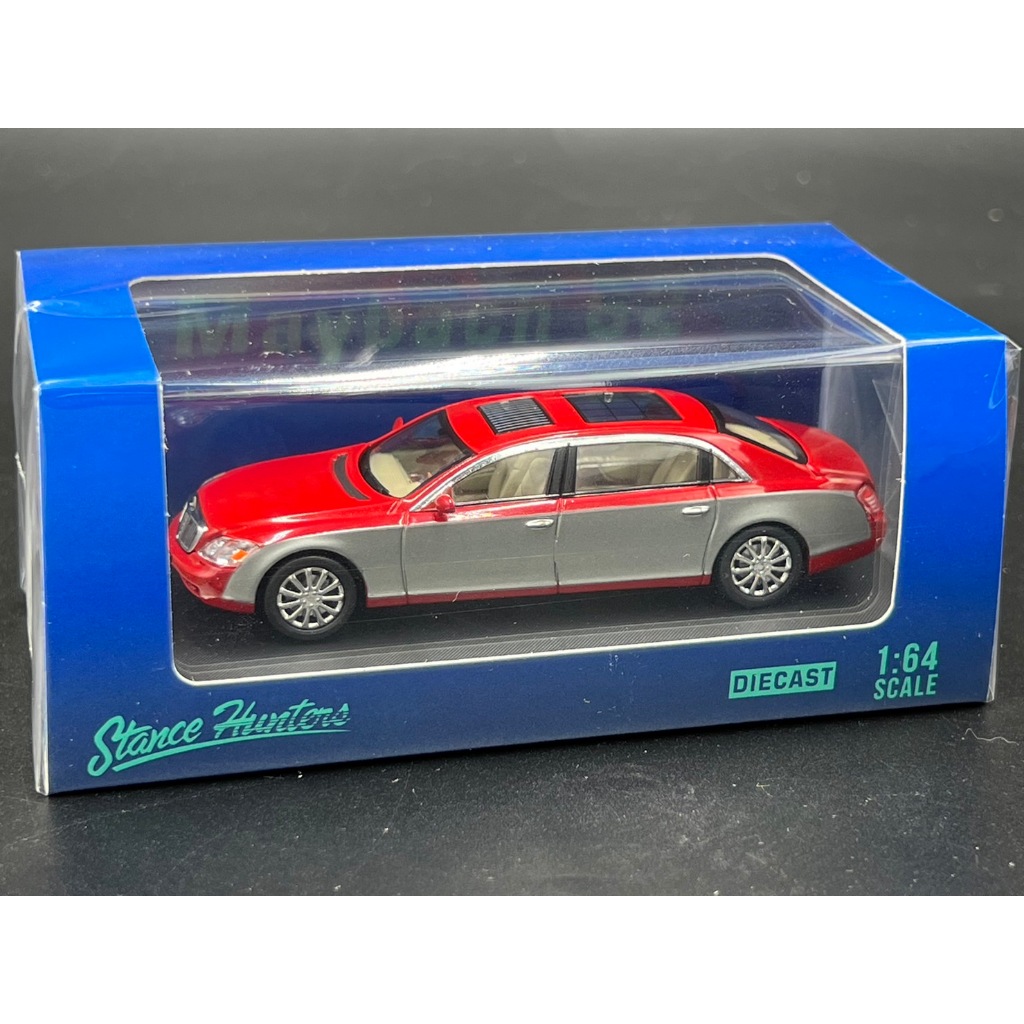 Stance Hunters X Ghost Player 1/64 Maybach 62 diecast model. Bright red ...