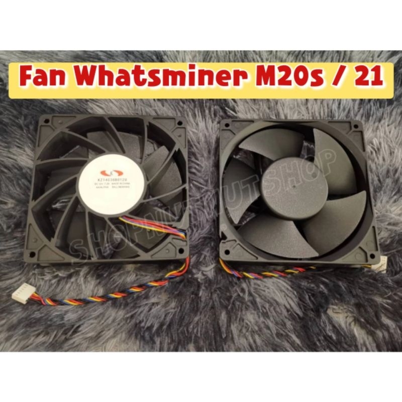 พร้อมส่ง Fan Whatsminer M20S / M21 (ขนาด14*14*3.8cm) 6สาย6พิน 7.21A ...