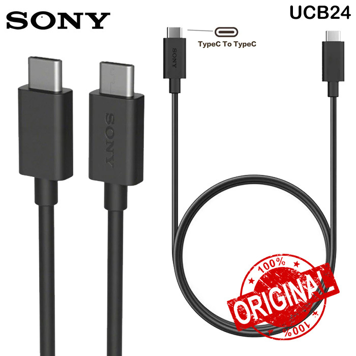SONY สายชาร์จ USB-C to USB-C Cable รุ่น UCB24 ( สีดำ/ยาว 1 เมตร ...