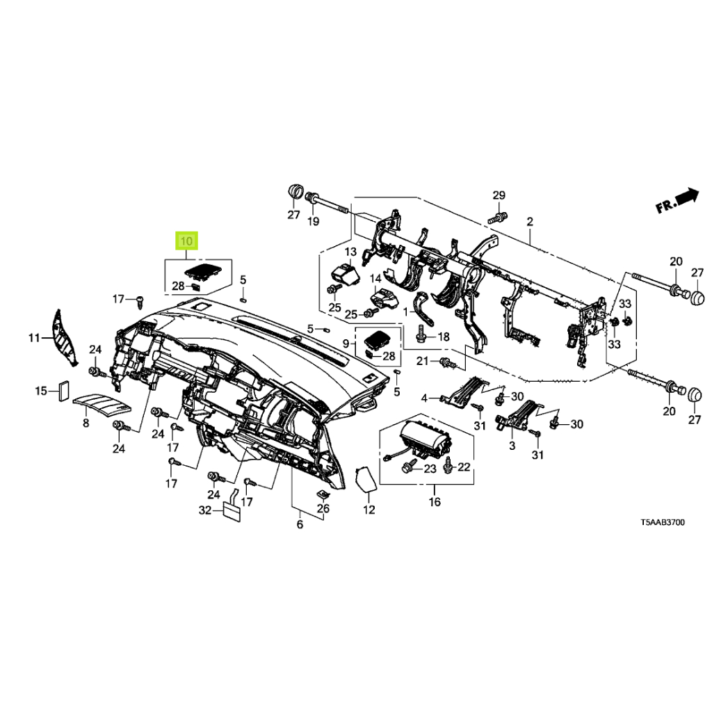 ฝาครอบลำโพง Honda Jazz GK ฝาปิดช่อง Tweeter คอนโซลหน้า แจ๊ส 2014 - 2021 ...